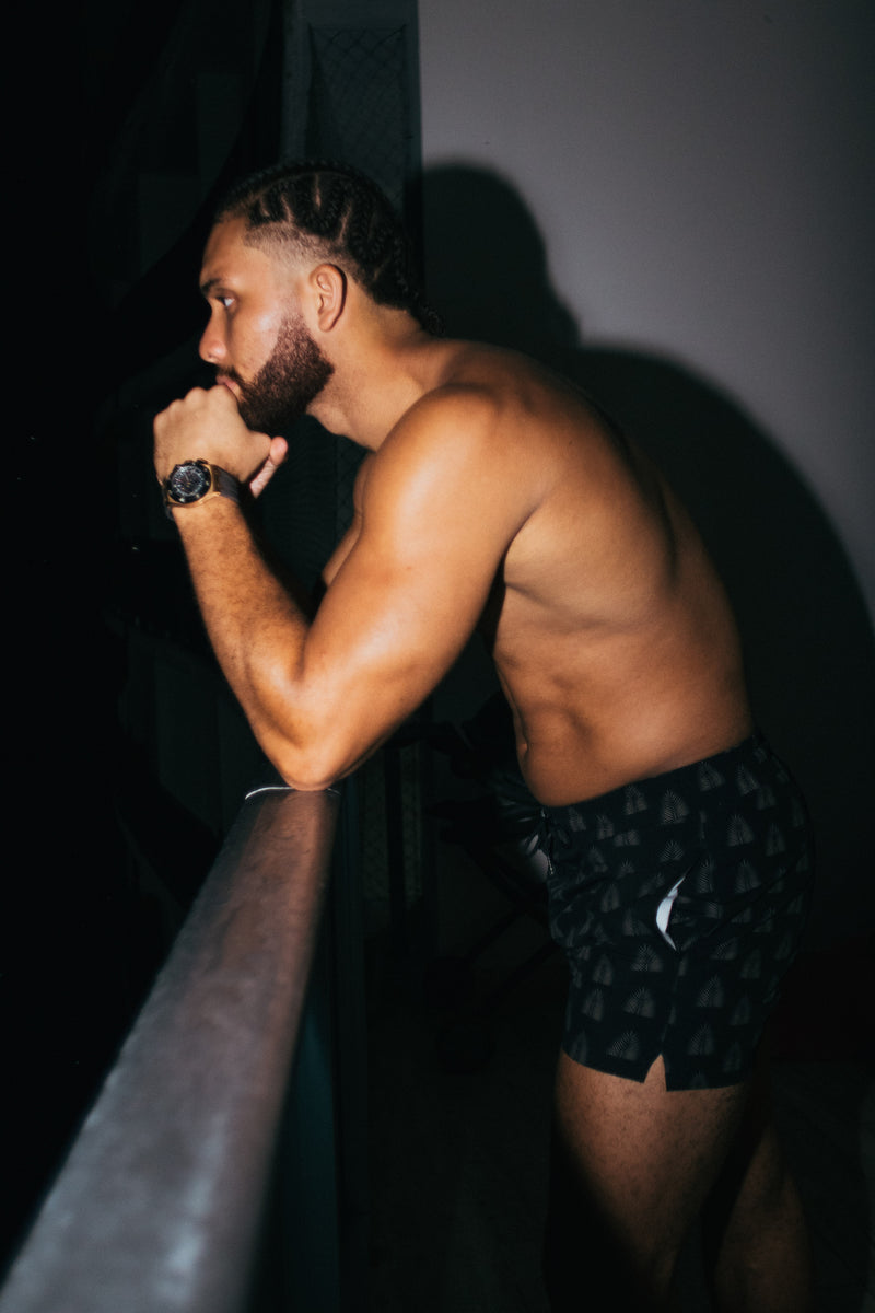 BBA Man Trunks in Gold Leaf Midnight – Bikini Beach Australia